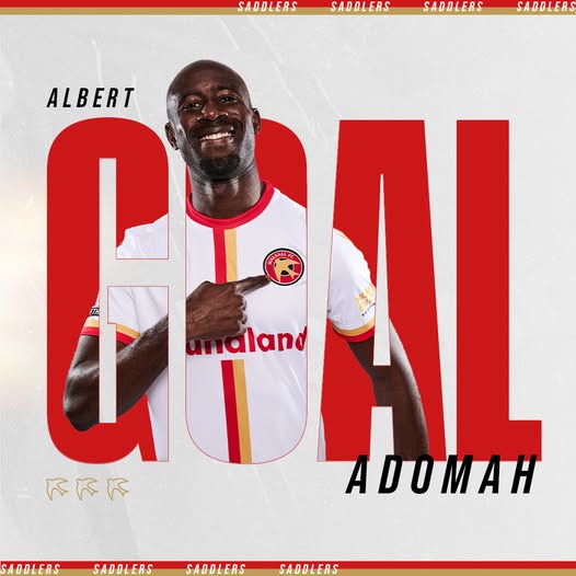 Ghanaian winger Albert Adomah scores as Walsall outclass Harrogate Town ...