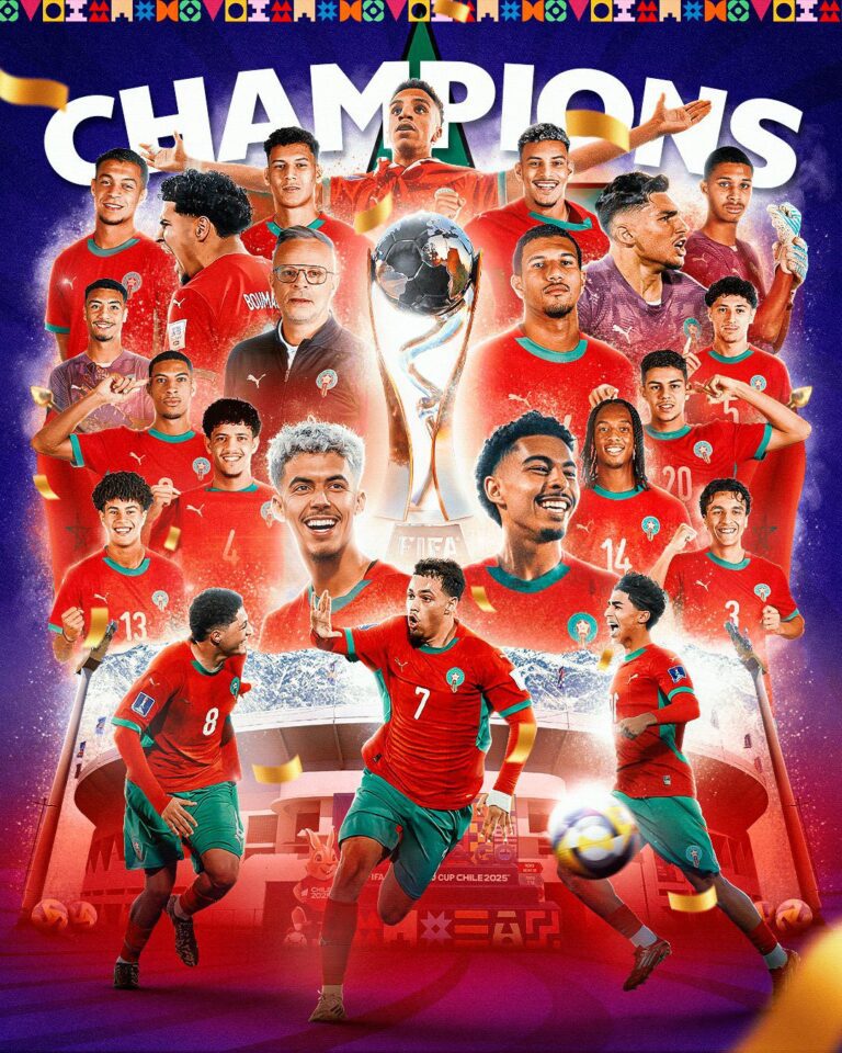 Morocco overcome Argentina with a 2-0 victory to win 2025 FIFA U20 ...