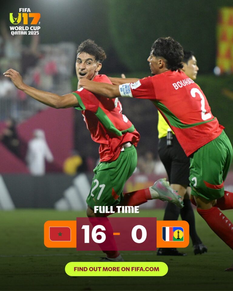 FIFA U17 World Cup: Ruthless Morocco torture New Caledonia with 16-0 ...