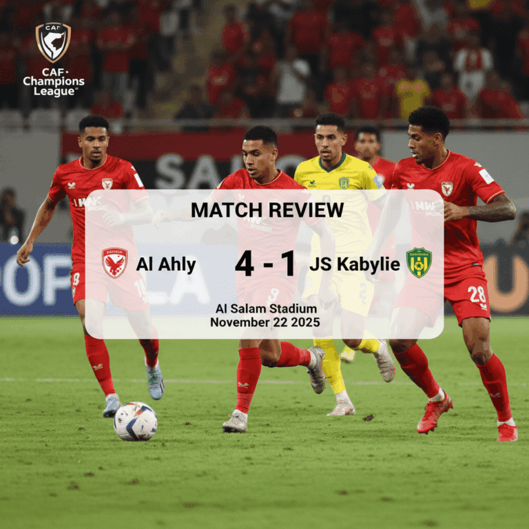 Al Ahly Dominates JS Kabylie 4-1 in 2025 CAF Champions League Clash ...