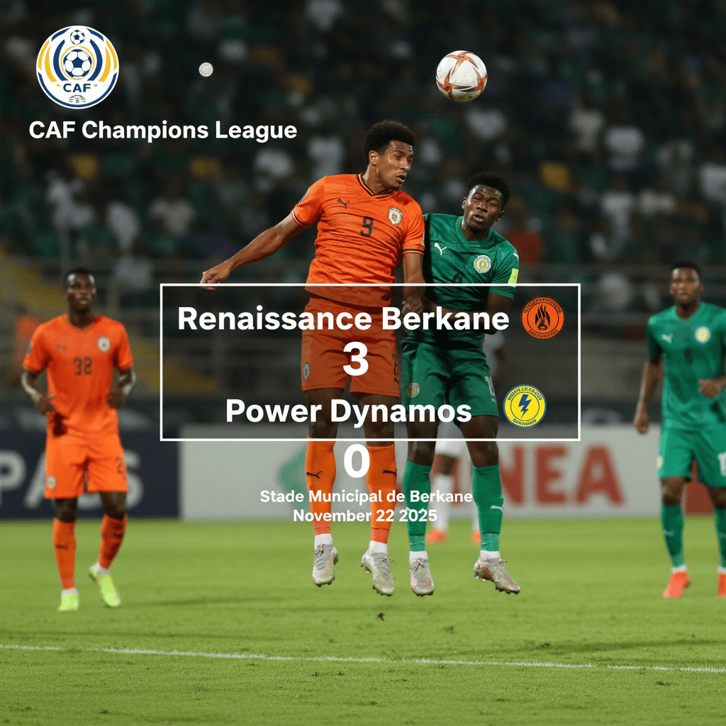 Renaissance Berkane Dominates Power Dynamos 3-0 in CAF Champions League ...