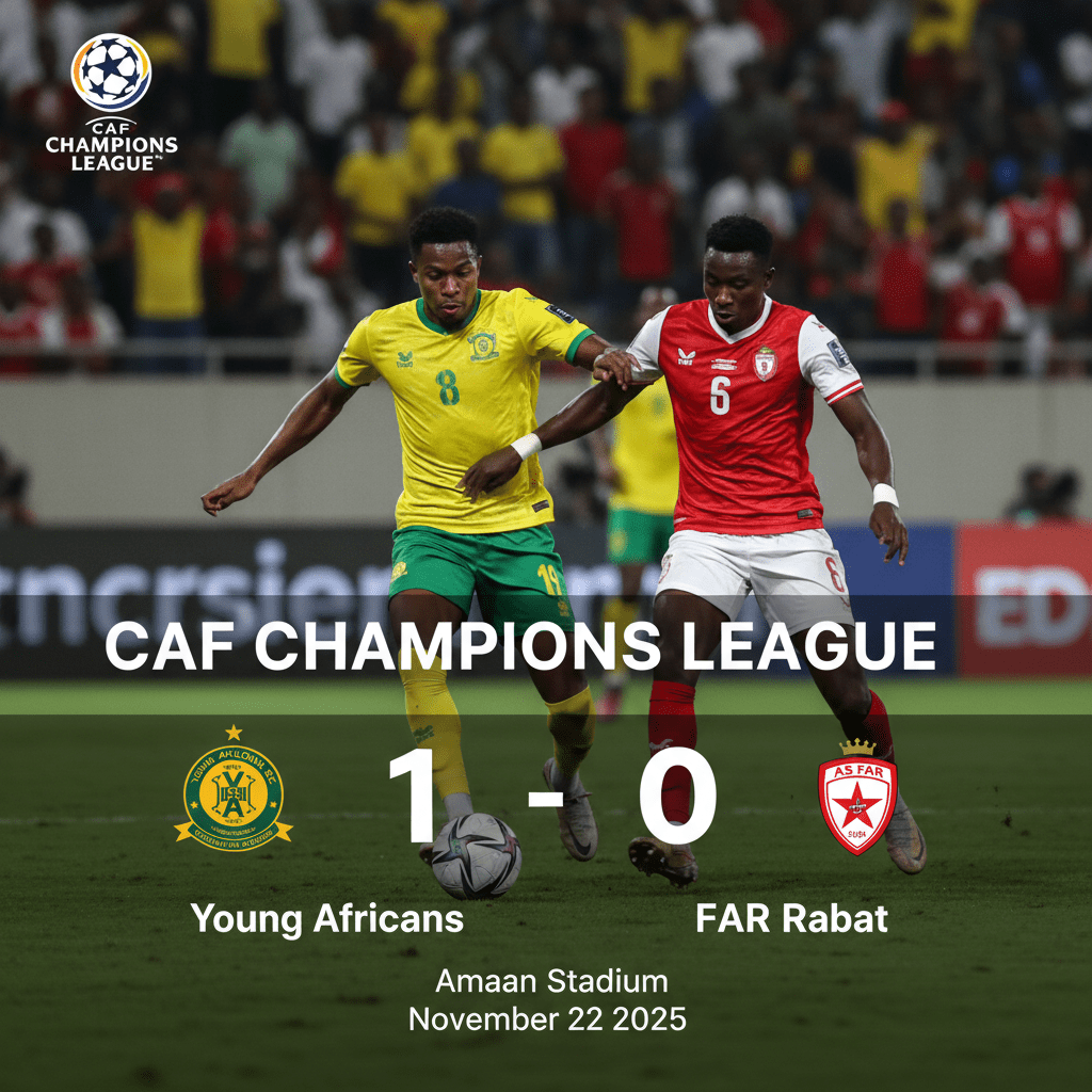 Young Africans Edge out FAR Rabat 1-0 in Intense CAF Champions League ...