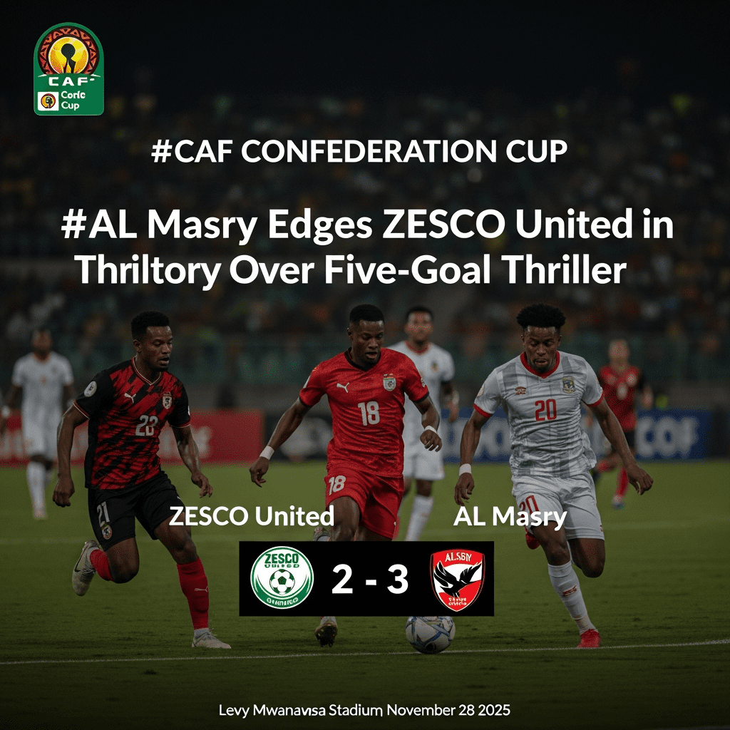 AL Masry Triumphs Over ZESCO United 3-2 in 2025 CAF Confederation Cup Clash