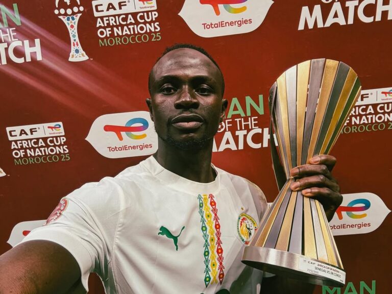AFCON 2025: Sadio Mane named Man of the Match in Senegal's draw with DR ...