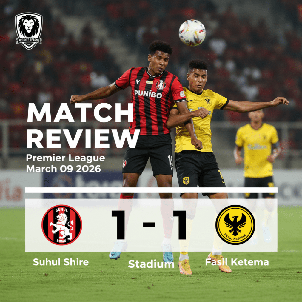 Suhul Shire vs Fasil Ketema 1:1, 2026-03-09, Ethiopia Premier League ...