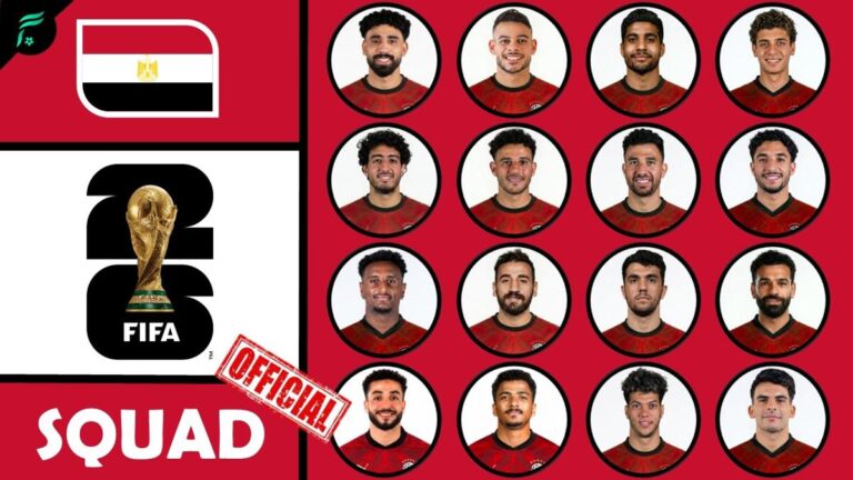 Egypt unveil final 26-man squad for 2026 FIFA World Cup